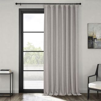 Half Price Drapes Verdunkelungsvorh&auml;nge aus Leinenimitat, 244 cm lang, extrabreit, luxuri&ouml;se Leinenvorh&auml;nge f&uuml;r Schlafzimmer und Wohnzimmer (1 Paneel), 254 x 244 cm, To