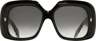 Cutler and Gross Femme, Accessoires, Noir, Taille: 56 MM Lunettes de soleil rectangulaires 9891
