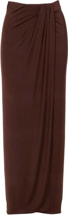 Andamane Femme, Jupes, Brun, Taille: 40 FR Draped Maxi Skirt