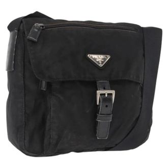 Prada Sac bandouli&egrave;re vintage en nylon Pre-owned - Femme - Pre-owned - Noir - Taille: ONE Size