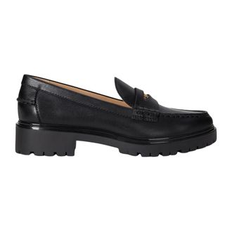 Ralph Lauren Schwarze Lauren Von Schwarzen Merlin Penny Loafer Schuhe - - Shoes - Damen - Schwarzk - 40 EU