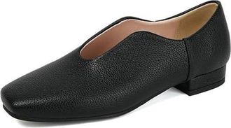 Generic Ballerines plates tendance &agrave; bout carr&eacute; et coupe en V pour femme - Semelle souple et confortable - L&eacute;g&egrave;res - &Agrave; enfiler - Pour le travail et les affair