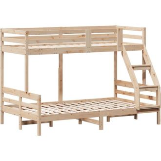 vidaXL Etagenbett 90x200/120x200 cm Massivholz Kiefer vidaXL