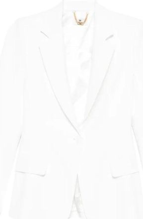 Elisabetta Franchi Femme, Vestes, Blanc, Taille: 42 FR Giacca Avorio