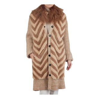 Kiton Regular Texturierter Mantel - - Coats - Damen - Beige - S