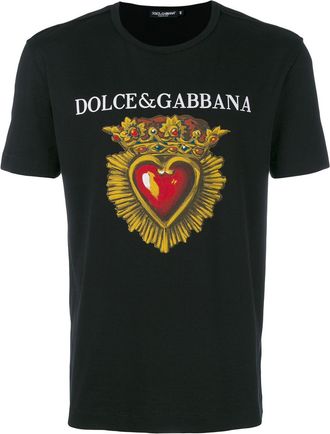 Dolce & Gabbana t-shirt &agrave; logo imprim&eacute; - Noir