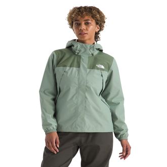 The North Face Damen Antora Rain Jacke, Slate Moss/Bark Mist, L