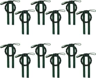 DOITOOL Samt Serviettenringe mit Gr&uuml;ner Vintage Schleife Kleine Wiederverwendbare Tischringe f&uuml;r Weihnachten Hochzeiten und Festtagsdekoration