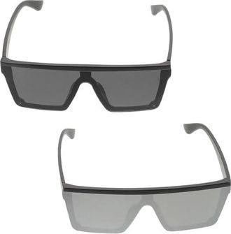 Hemobllo Lot de 2 Lunettes de Soleil de Plage Unisexes Verres Teint&eacute;s Gris et Blanc Effet Miroir Monture Noire Brillante Protection UV L&eacute;g&egrave;res et Confortables 