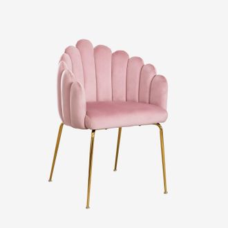 Sklum Esszimmerstuhl aus Samt Markina Magnolie