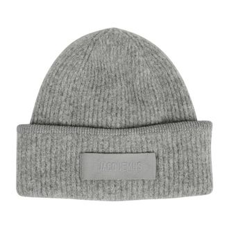 Jacquemus Femme, Accessoires, Gris, Taille: ONE Size The Gros Grain Beanie