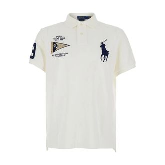 Polo Ralph Lauren Homme, Tops, Blanc, Taille: XL Custom-Fit Big Pony Polo