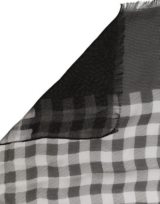 Dolce & Gabbana Gingham Silk Shawl - Black