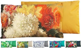 JACK Outdoor Lounge Kissen 30x50cm Motiv Dekokissen inkl. Füllung Wasserfest Sitzkissen Garten Stuhl, Farbe:Wildblumen