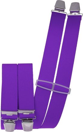 Harrys-Collection Herren Hosentr&auml;ger 4 Extra Starken Clips uni, Farben:lila
