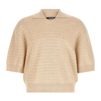Jacquemus Le Polo Maille Chevron - - Tops - Herren - Beige - L