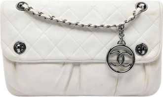 Chanel Pre-owned Cuir sacs-chanel - Femme - Pre-owned - Blanc - Taille: ONE Size