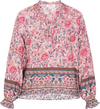 Usha Bluse Frauen hellrosa mehrfarbig