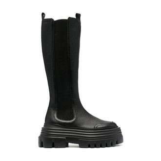 Bally Schwarze- genarbte lange Stiefel aus Kalbsleder - - Shoes - Damen - Schwarzk - 41 EU