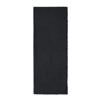 A|X Armani Exchange Logo Jacquard Fransenschal Schwarz - - Accessories - Herren - Schwarzk - ONE SIZE
