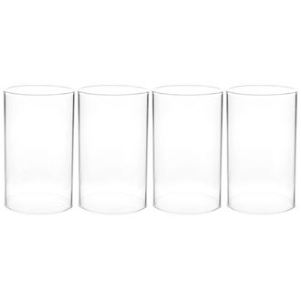 Cabilock 4 St&uuml;ck Kerzenschirm hochzeitsdeko hochzeitsdeco Candle Topper Dekoration Party Laterne dekorativ einfacher Kerzenbecher Zylinderkerzenglasschirm Kerz