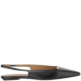 Tod's Leather Slingback Ballerina - - Shoes - Damen - Schwarzk - 38 1/2 EU