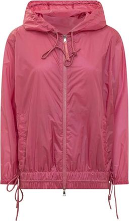 Moncler Femme, Vestes, Rose, Taille: 36 FR Pointu Printed Shell Jacket