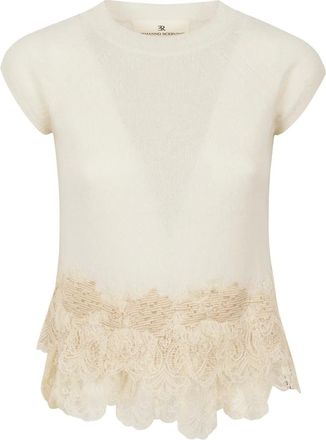 Ermanno Scervino Top - Femme - Pulls - Blanc - Taille: 38 FR
