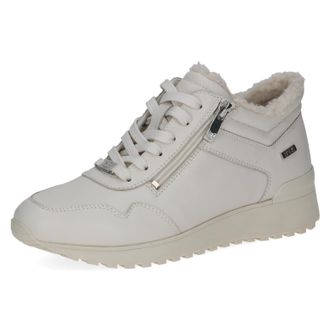 Caprice Damen Sneaker flach aus Leder Wasserabweisend, Cremefarben (Offwhite Nappa), 38 EU