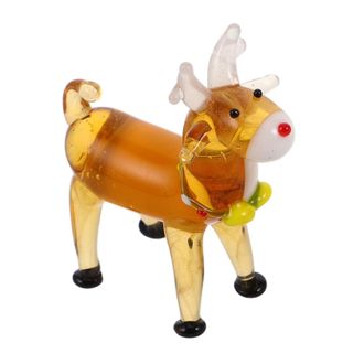 Cabilock Elch Figurine Tischdeko Weihnachten Rentier Weihnachtsdeko Tiere Glasfigur f&uuml;r B&uuml;ro Dekoration Kompakt Spielerisches Design
