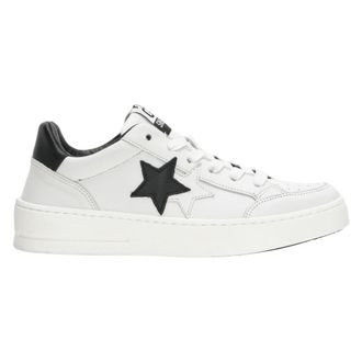 2Star Wei&szlig;e Ledersneaker mit schwarzen Details - - Shoes - Damen - Wei&szlig; - 39 EU