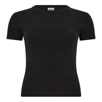 Saint Laurent Cassandre T-Shirt - - Tops - Damen - Schwarzk - L