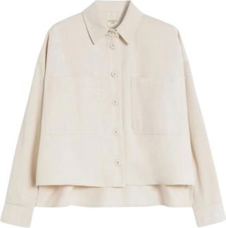 Max Mara Femme, Blouses et Chemises, Beige, Taille: 42 FR Cotton Drill Shirt