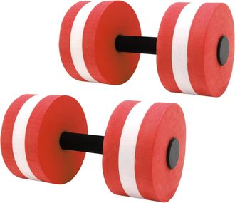Generic Wasserschwebende Yoga-Hantel, Korrosionsbest&auml;ndig, Leicht, &Uuml;bung f&uuml;r M&auml;nner, Frauen, EVA-Material f&uuml;r Innenpools, Fitnesstraining (2 St&uuml;ck) (Rot)