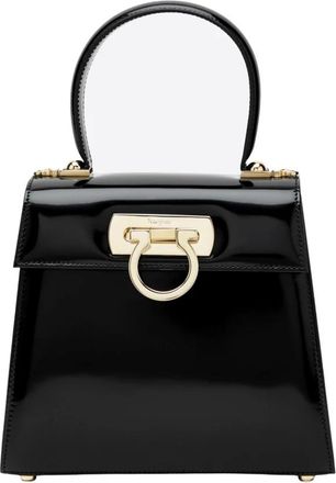 Ferragamo Femme, Sacs, Noir, Taille: ONE Size Borsa a Mano Gancini Piccola