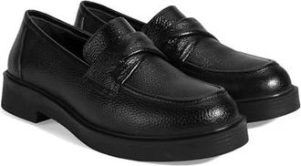 Desa Chaussures à Enfiler en Cuir véritable pour Femmes Mocassins Noirs élégants pour Un Confort Quotidien avec Semelle texturée pour Temps pluvieux, Haute