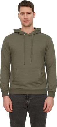 Trendyol Trendyol Herren Tendyol Male Regular Yoke Broken Kangaroo Pockets Long Sleeve Hooded Sweatshirt, Khaki, XXL EU