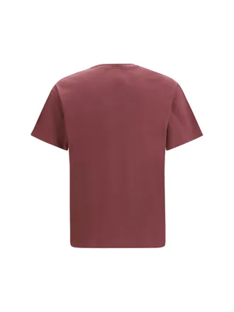 Vivienne Westwood Mens Classic Orb T-Shirt Oxblood Red Cotton T-Shirts And Polos