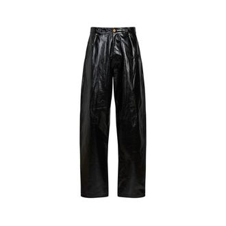 Willy Chavarria Pantalon Bad Boy en cuir brillant
