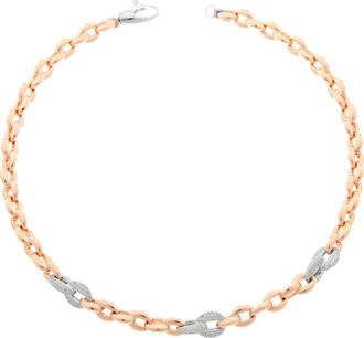 Orphelia Damen-Collier Fantasie teilvergoldet Zirkonia transparent Rundschliff 46 cm-ZK-7160