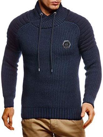 LEIF NELSON Pull en tricot pour homme avec col châle - Pull dhiver de qualité supérieure - Coupe droite - Idéal pour les looks décontractés et professionnels - Di