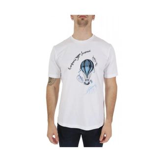 Emporio Armani T-Shirt Logo - - Tops - Herren - Wei&szlig; - XL