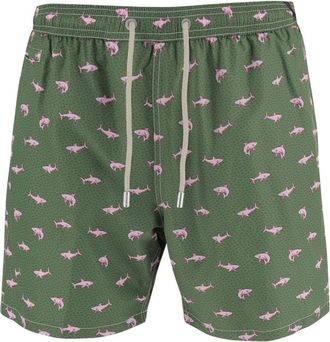 MC2 Saint Barth Homme, Maillots de bain, Vert, Taille: M Maillot de bain en nylon avec motif fantaisie