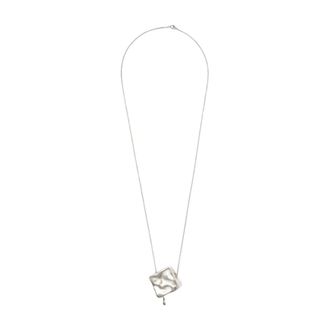 Paco Rabanne Metall-Halskette mit Blumenanh&auml;nger - - Accessories - Damen - Grau - ONE SIZE