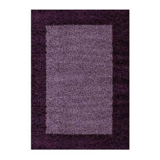 LIFE Tapis Shaggy Poils Longs Bicolore (Violet - 100x200cm)