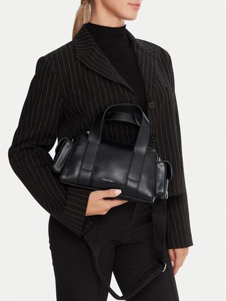 Calvin Klein Handtasche Webbing Strap Pocket Bag LV04F3291G Schwarz