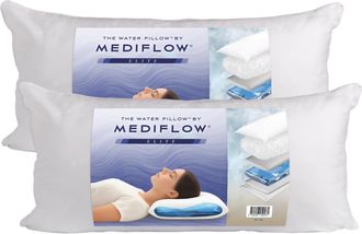 Mediflow Wasserkissen - Elite Collection Daunen Alternative Kissen Orthop&auml;disches Kissen zur Linderung von Nackenschmerzen Verstellbares Wasserkissen zum Schla