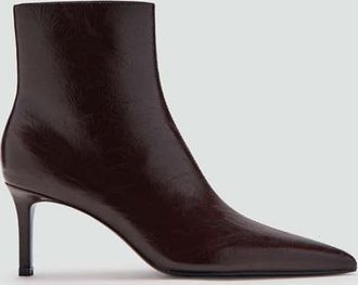 Mango Bottines pointues &agrave; talon bordeaux - Femme - 42 - MANGO