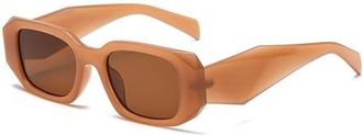 Generic Lunettes De Soleil Carr&eacute;es &Agrave; Petite Monture For Hommes Et Femmes, Id&eacute;ales For Les Vacances, La Conduite Trajets Quotidiens(Brown)