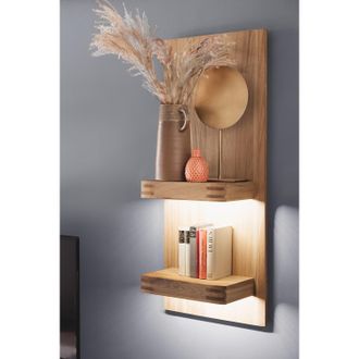 Loftscape home24 H&auml;ngeregal Spanplatte, furniert Braun 50 x 115 x 25cm